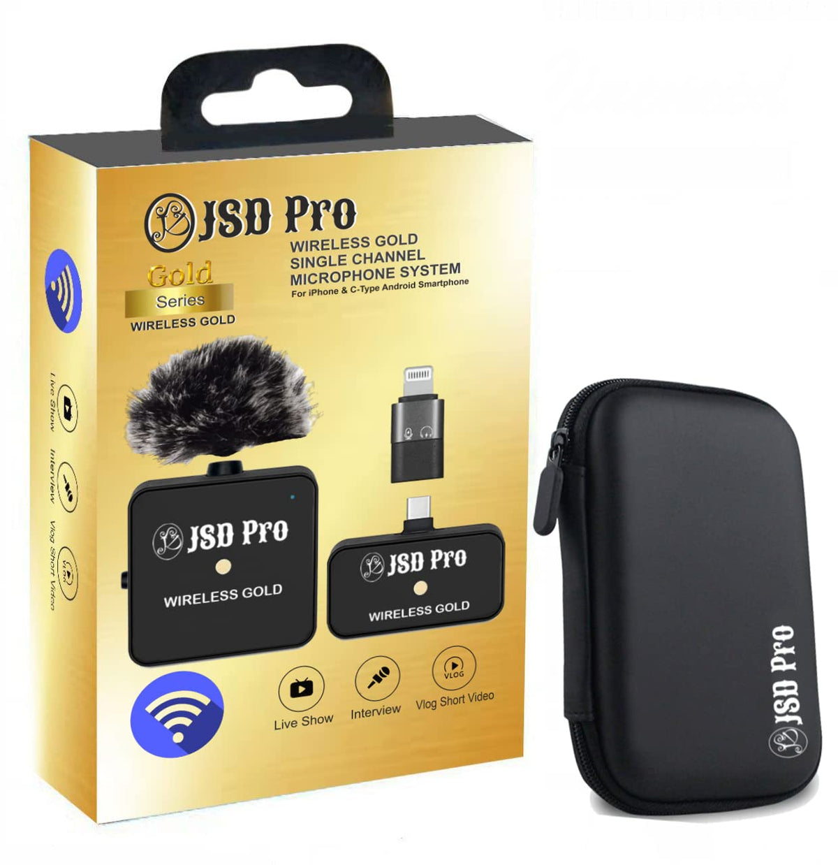 JSD PRO® Wireless Gold - Single Channel Wireless Microphone System for — JSD Pro
